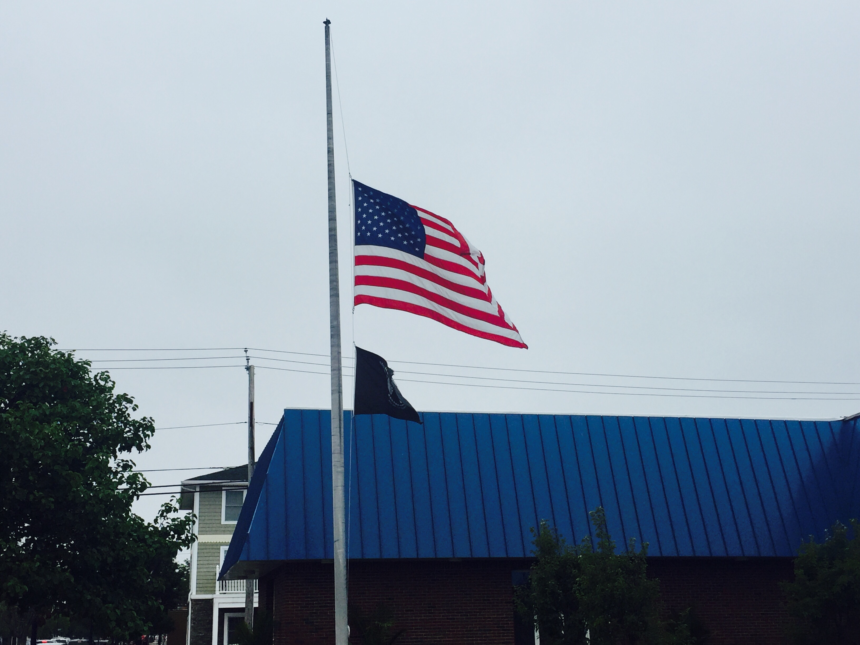 Flags at Half Staff in Seaside Heights in Honor of Murdered Dallas ...
