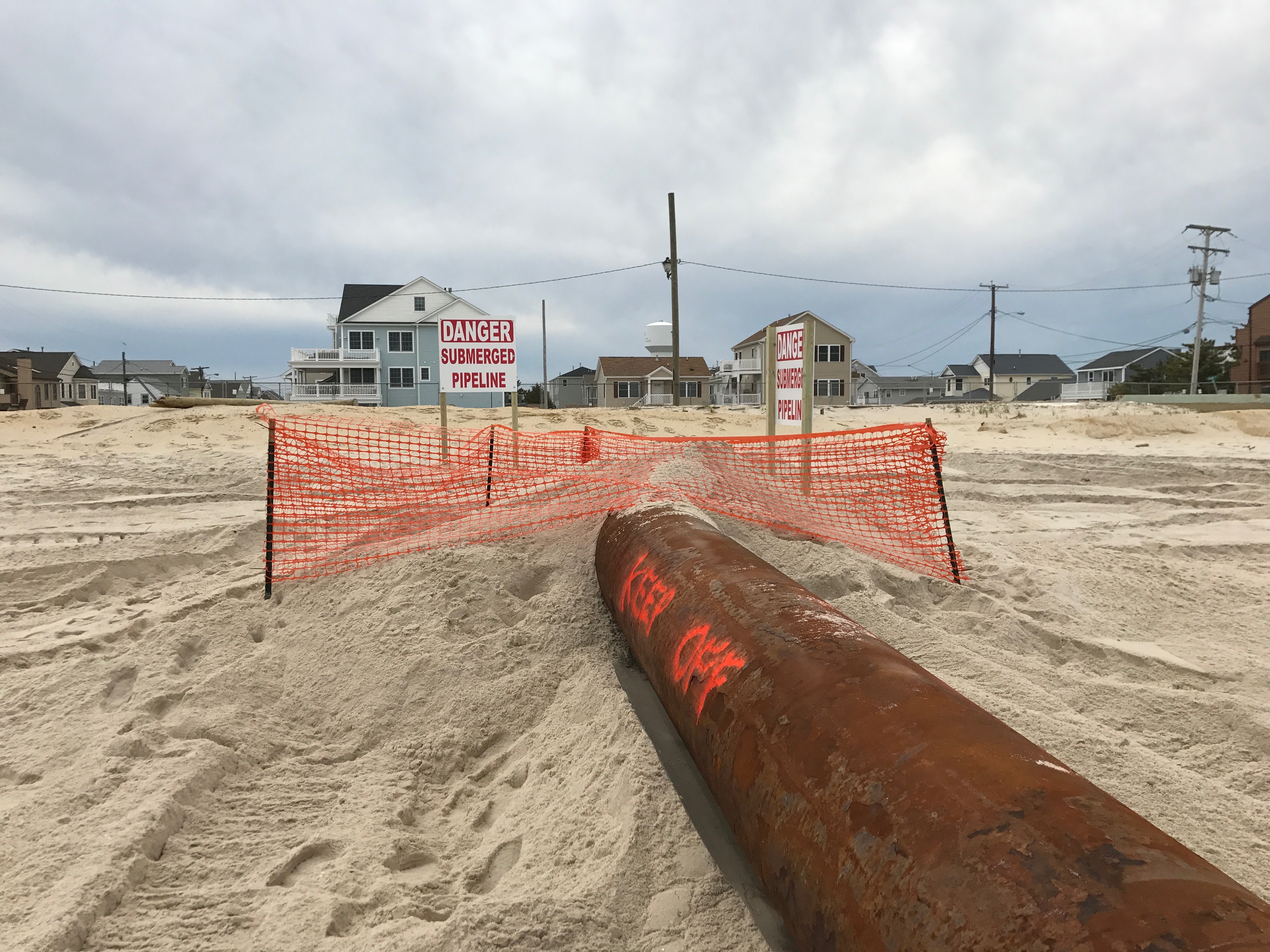 Beach Replenishment Dredge Pipe Installed in Ortley Beach – Lavallette ...