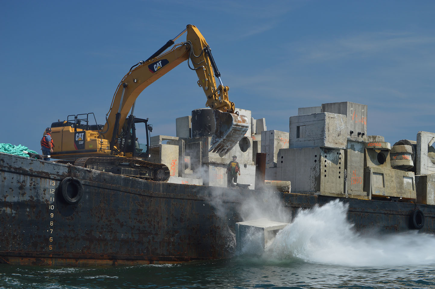 Watch: Crews Build New Artificial Reef off Point Pleasant – Lavallette ...