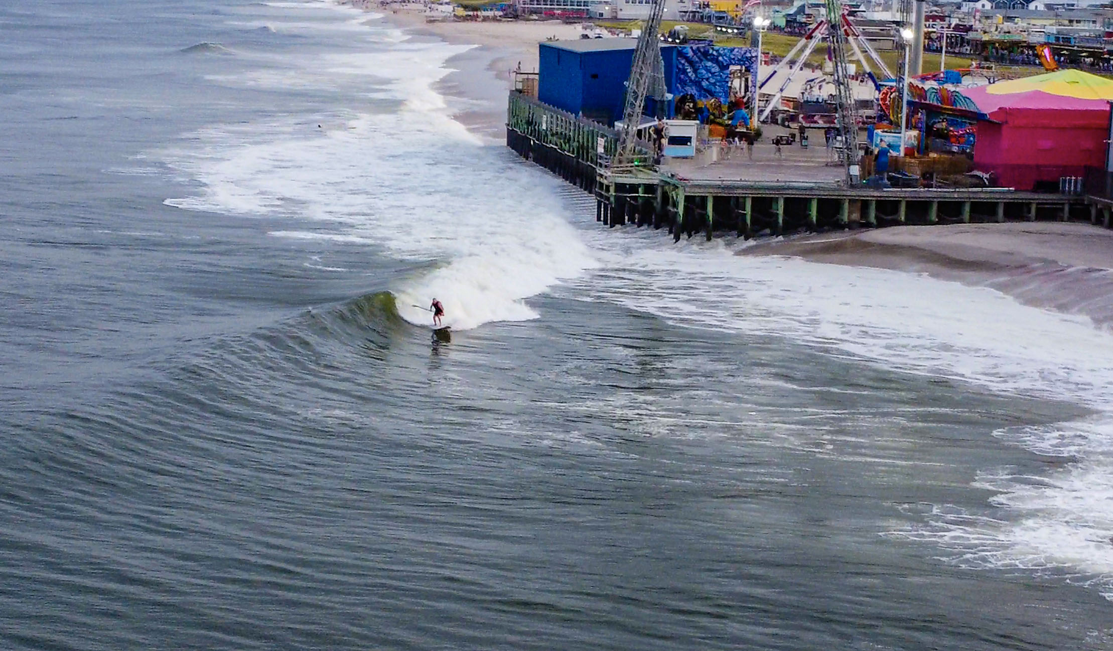 Check Out These Surfers Catching Waves at Casino Pier; How Long Will ...